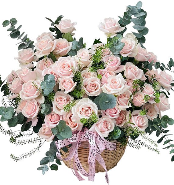 Pink Rose Basket For Women’s Day – Saigon Flowers